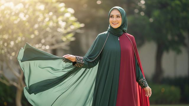 10 Model Baju Abaya Resleting Depan untuk Wanita 50 Tahun Tren 2025 ...
