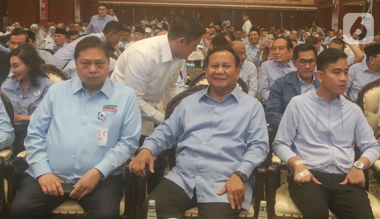 Hadiri Rakornas TKN-TKD, Prabowo-Gibran Tampil Bersamaan untuk Kali Pertama di Masa Kampanye ...