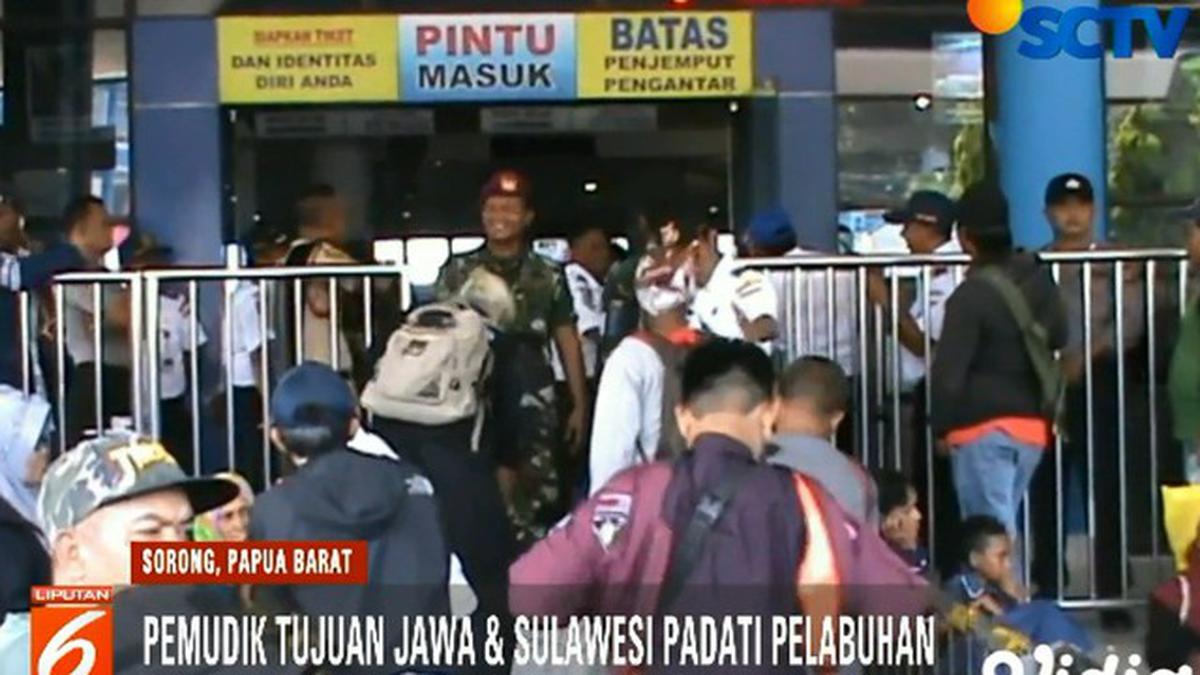 Pemudik Tujuan Pulau Jawa Padati Pelabuhan di Sorong | Enamplus