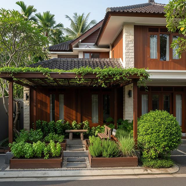 9 Ide Model Kebun Mini di Area Carport yang Masih Ada Cahaya, Asri dan ...