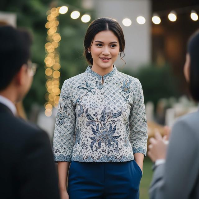 10 Rekomendasi Outer Batik Wanita Pendek Motif Etnik untuk Santai ...
