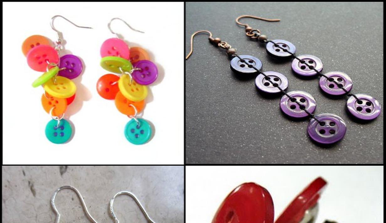 8 Aksesoris Cantik yang Dibuat dari Kancing Warna-Warni - Photo Fimela.com