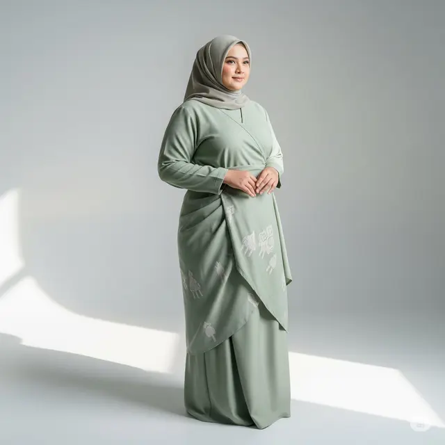 10 Rekomendasi Model Gamis Brokat untuk Perut Buncit, Tetap Tampil ...