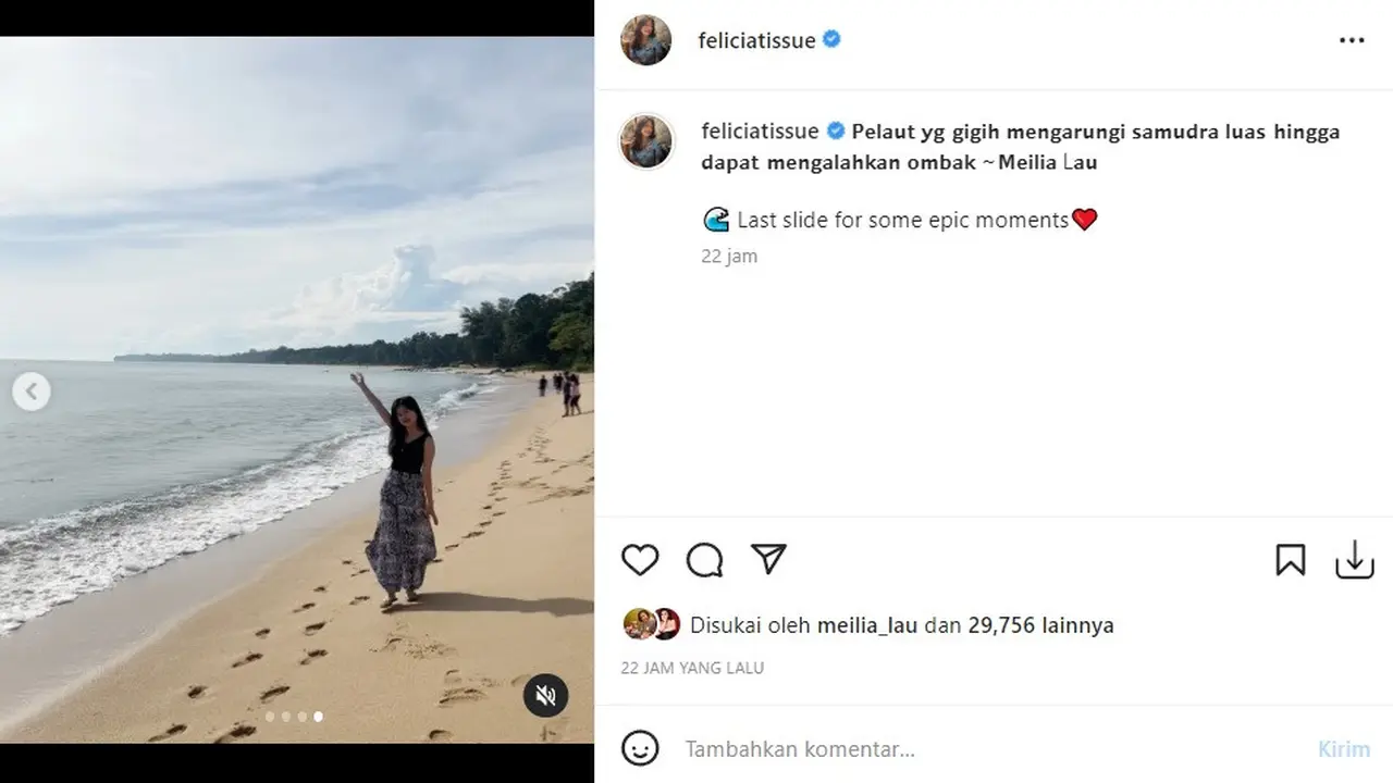 Felicia Tissue Bermain di Pantai saat Hari Pernikahan Kaesang Pangarep ...