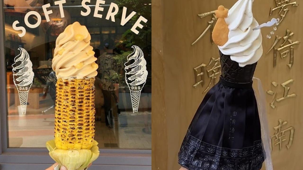 6 Potret Cone Es Krim Ini Nyeleneh Tapi Unik, Pakai Rok dan Jepit Rambut