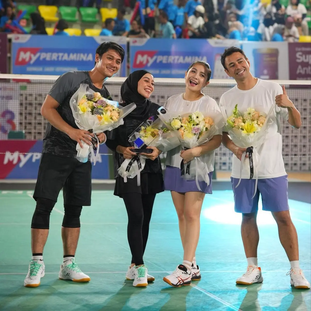 Lesti & Billar Berhasil Menang Lawan Raffi & Nagita Dalam Pertandingan Badminton Turnamen ...
