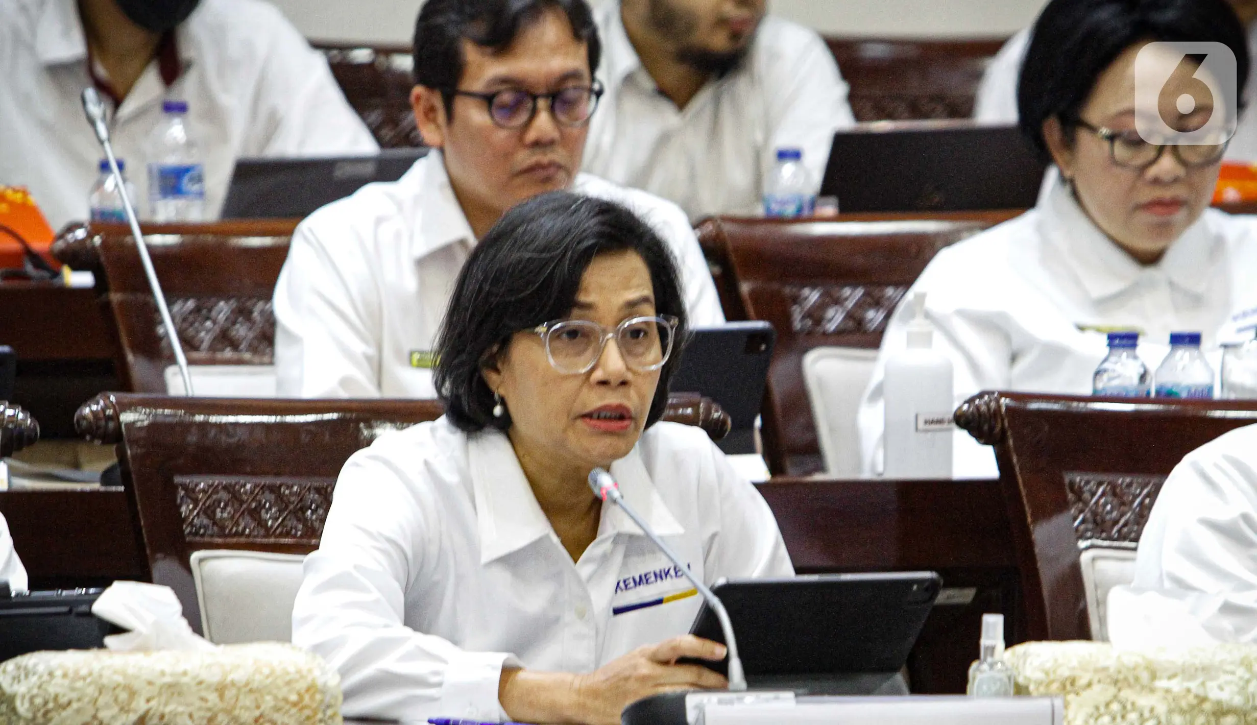 Bersama DPR, Sri Mulyani Bahas Anggaran Kemenkeu 2024 - Foto Liputan6.com