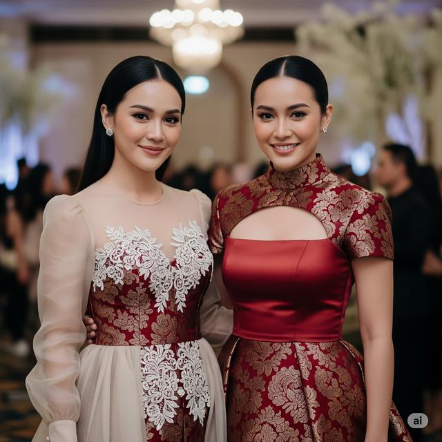 10 Model Busana Brokat Prancis Kombinasi Satin Elegan untuk Acara ...