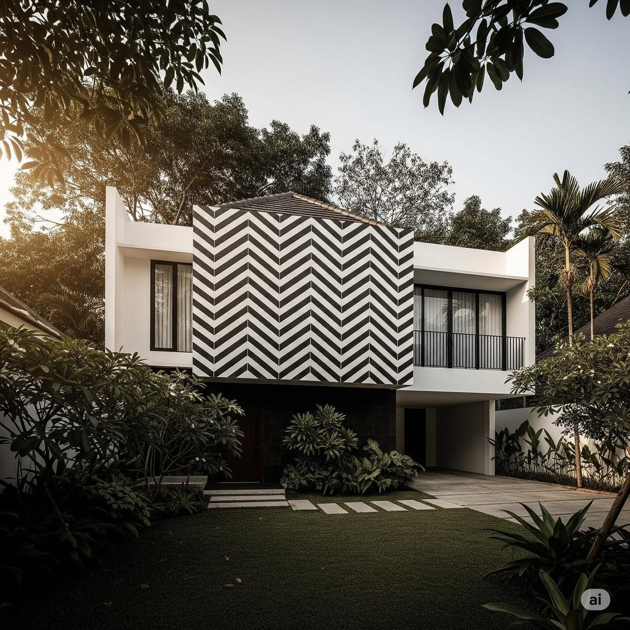 12 Inspirasi Cat Rumah Hitam Putih Sederhana, Elegan, Minimalis, dan ...