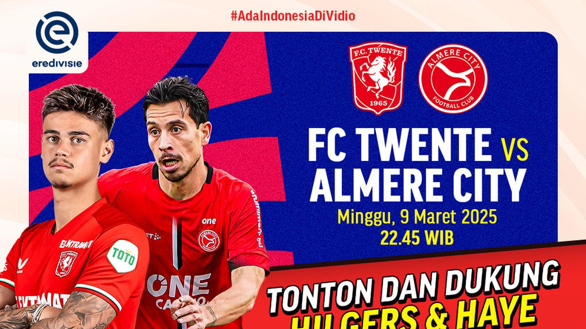 Link Siaran Langsung Eredivisie: FC Twente vs Almere City di Vidio Akhir Pekan Ini - Dunia Bola.com