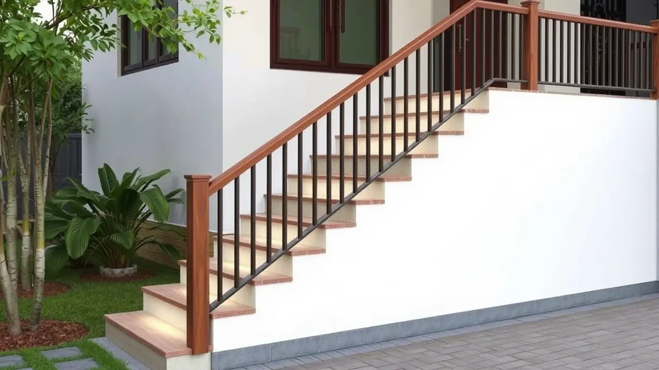 12 Model Anak Tangga Teras Depan Rumah Terbaru 2025, Tampil Modern dan ...