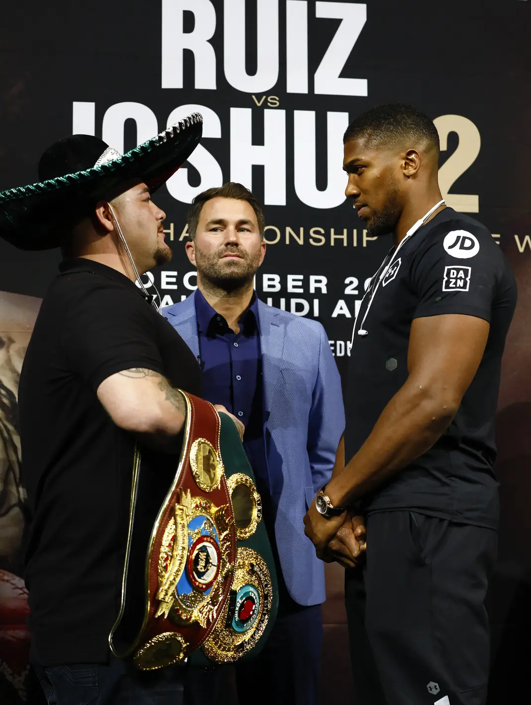 FOTO: Duel Ulang, Anthony Joshua Yakin Kalahkan Andy Ruiz Jr di Arab ...