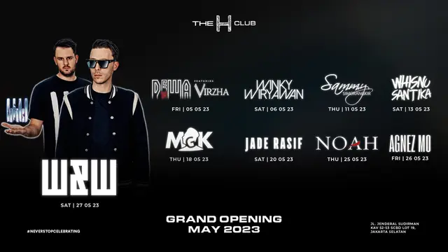 Agnez Mo, NOAH hingga Duo DJ Asal Belanda Siap Guncang Panggung The H Club SCBD - ShowBiz ...