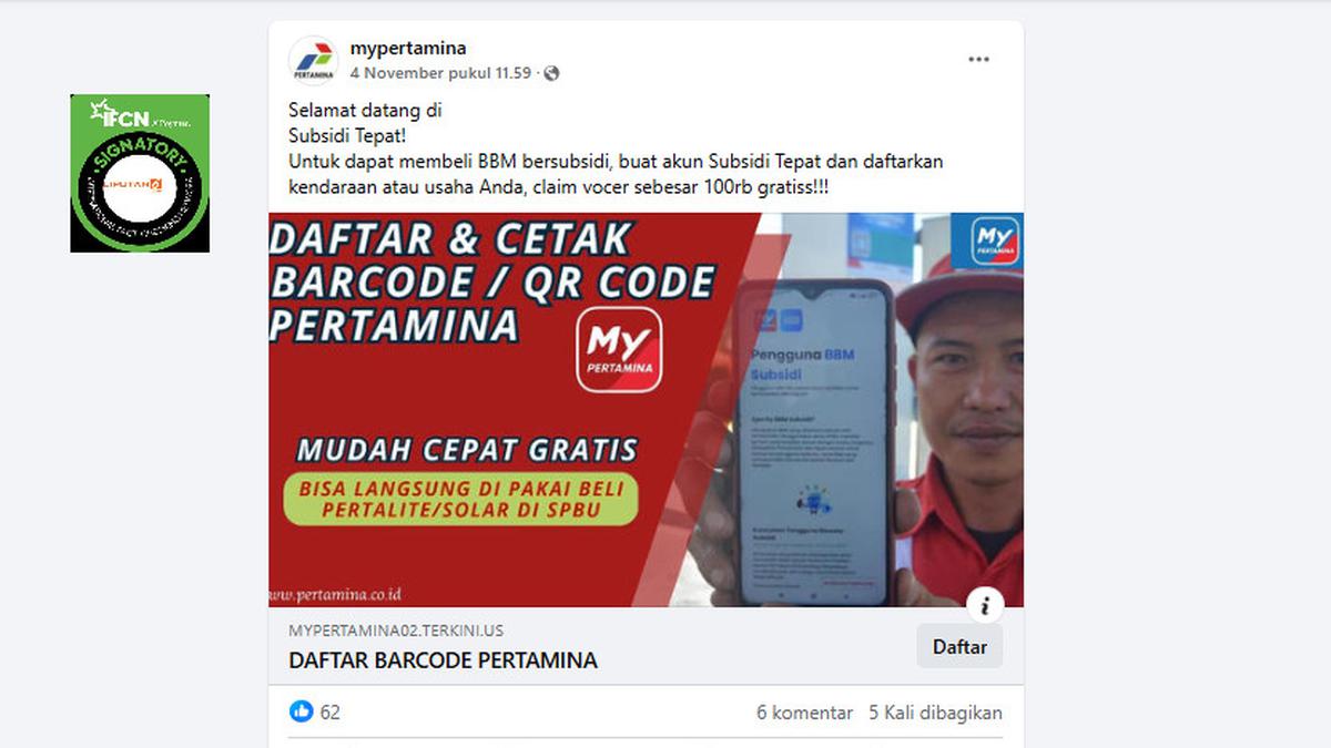 Link Pendaftaran Barcode BBM Bersubsidi Palsu Marak Beredar, Simak ...