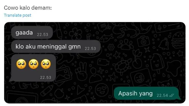 6 Meme Cowok saat Demam Ini Relate Banget, Penuh Drama - Hot Liputan6.com