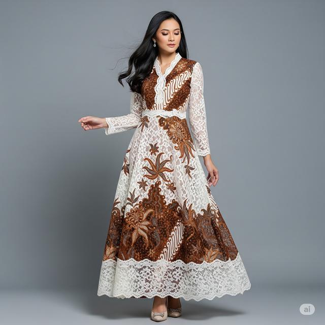8 Model Dress Batik Elegan Kombinasi Terbaru 2025 yang Menawan