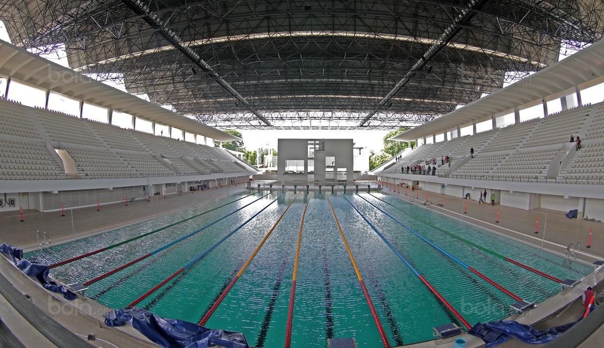 FOTO: Mengintip Indahnya Venue Aquatic Center Senayan - Asian Games ...