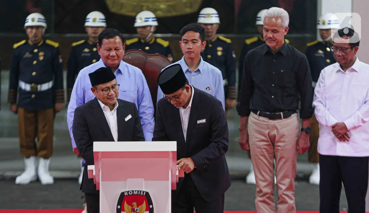 Momen Tiga Capres/Cawapres Tanda Tangani Deklarasi Kampanye Pemilu ...