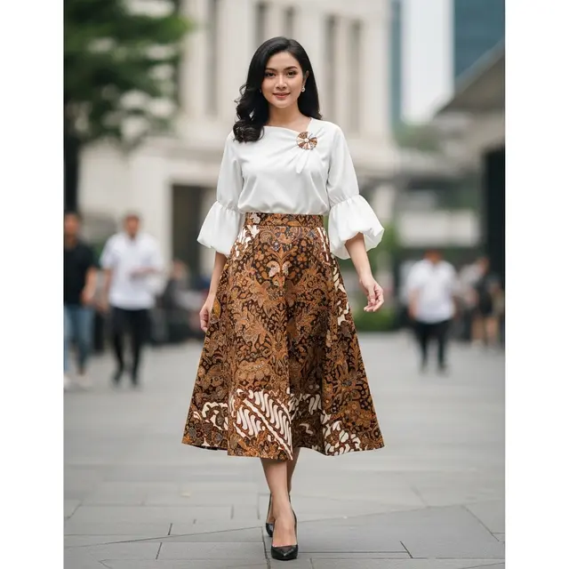 Rok Batik A-Line Cocok dengan Baju Apa? Ini 7 Padu Padannya yang Lagi ...