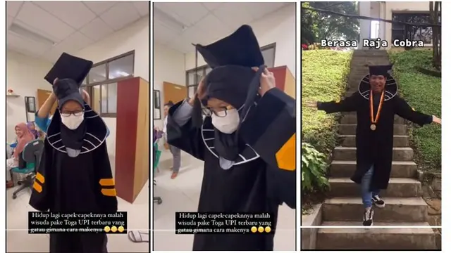Model Topi Toga Wisuda UPI 2023 Viral, Cara Pakainya Bikin Bingung Netizen