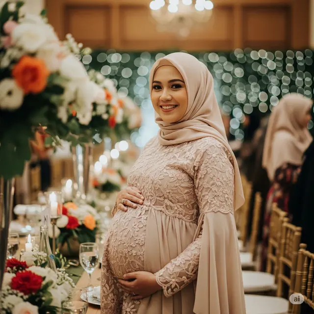 10 Rekomendasi Outfit Kondangan Gamis Ibu Hamil 2025, Tampil Elegan dan ...