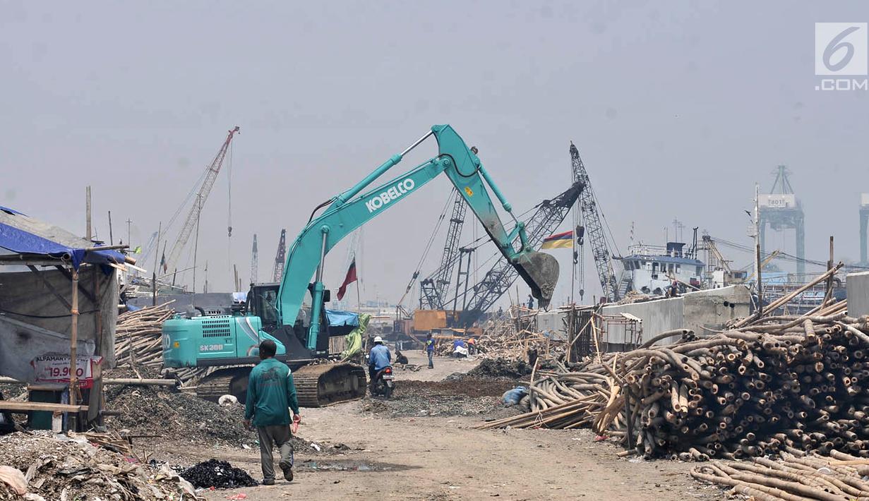 FOTO: Progres Pembangunan Tanggul Laut Raksasa Jakarta - Foto Liputan6.com