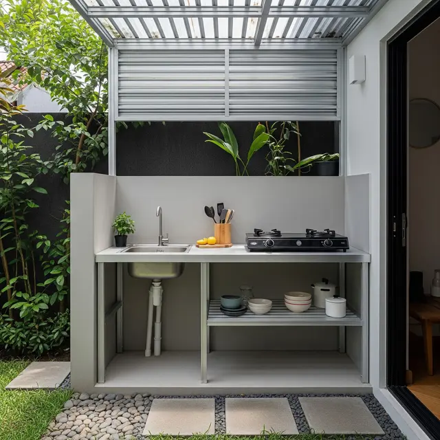 6 Desain Dapur Kombinasi Baja Ringan dan Aluminium yang Tahan Karat