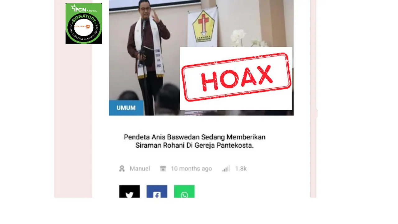 Capres Diserang Hoaks Seputar Agama Simak Daftarnya Cek Fakta