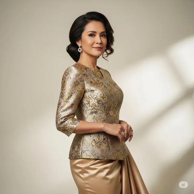 10 Model Atasan Brokat Wanita Usia 45 Tahun ke Atas, Tampil Elegan ...