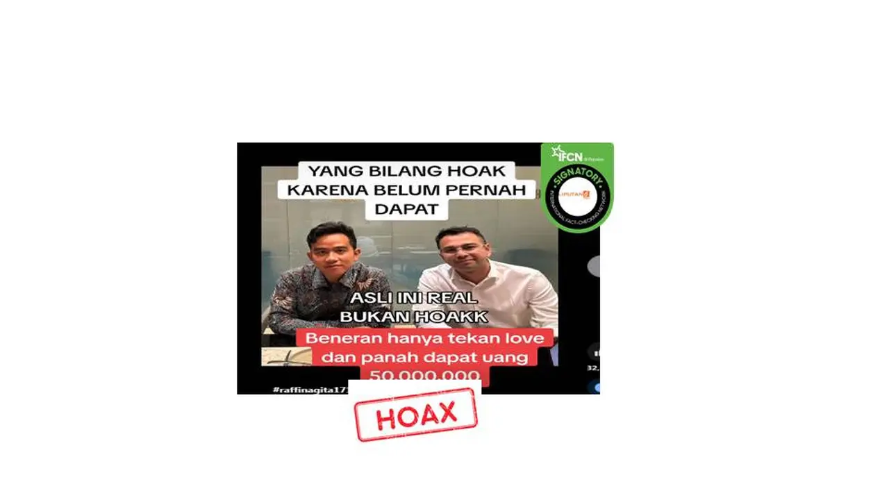Cek Fakta: Hoaks Raffi Ahmad Bagikan Uang Rp 50 Juta Hanya dengan Tombol Like dan Bagikan di ...