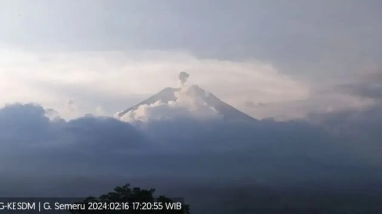 Gunung Semeru Erupsi Lagi, Letusan Capai 700 Meter dari Puncak - Surabaya Liputan6.com