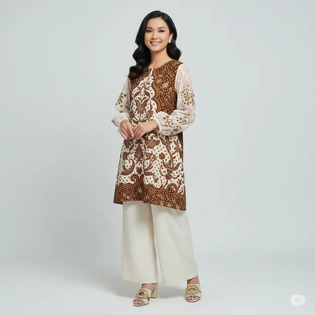 8 Inspirasi Batik Brokat Modern Lengan Panjang, Elegan untuk Berbagai ...