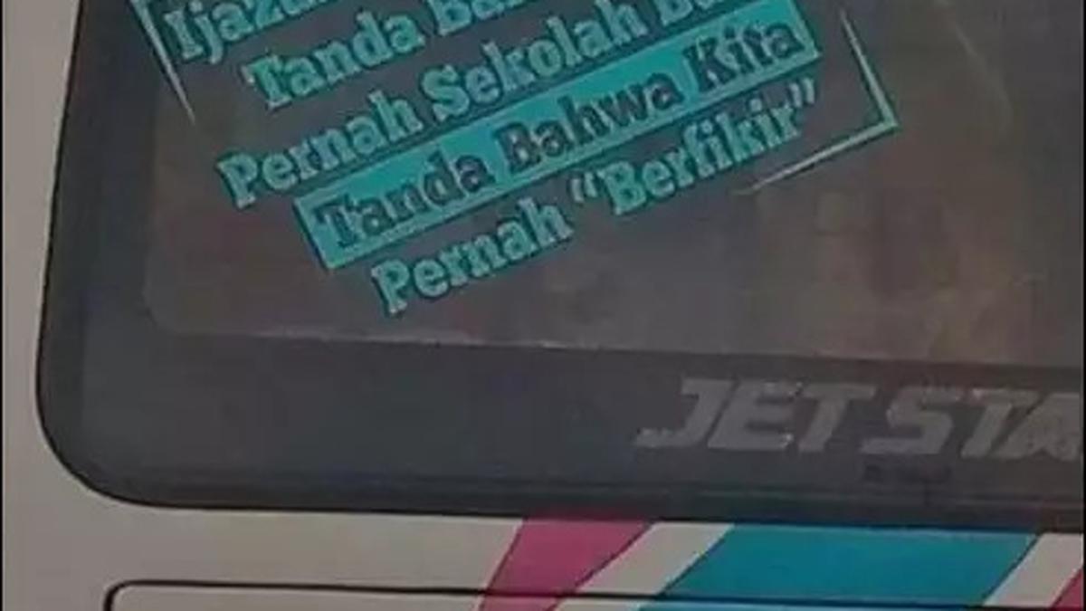 10 Potret Tulisan Nyeleneh di Body Bus, Ada yang Bikin Merenung Hingga ...