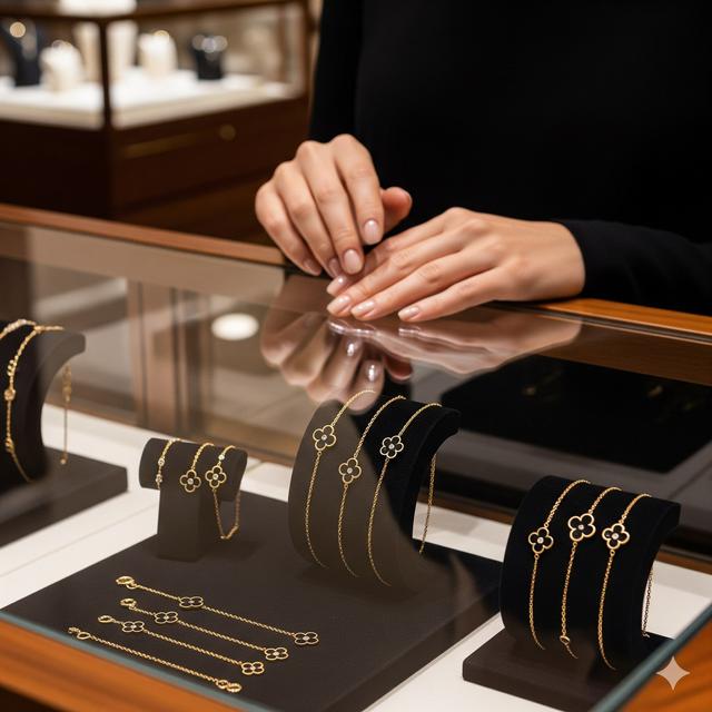 Tampil Memukau dengan 7 Model Gelang Bunga Hitam Rantai Emas Minimalis ...