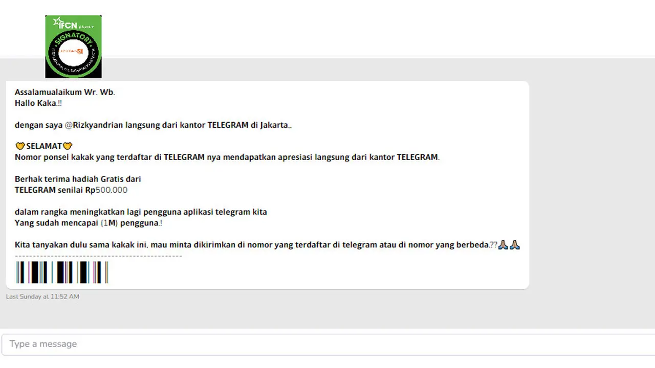 Cek Fakta: Tidak Benar Telegram Bagikan Hadiah Senilai Rp 500 Ribu ...