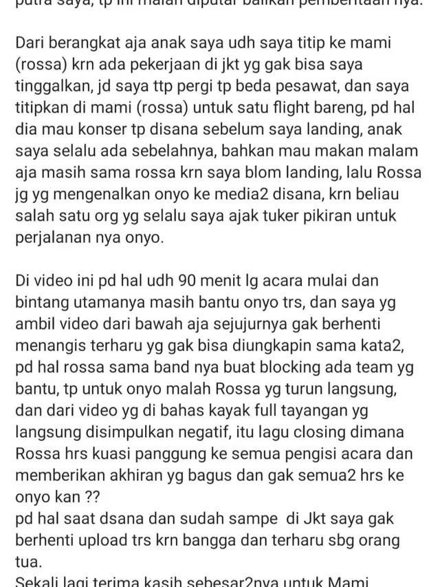 Ruben Onsu Nangis Lihat Perlakuan Rossa Terhadap Betrand Peto Jelang Konser di Malaysia, Ada Apa ...