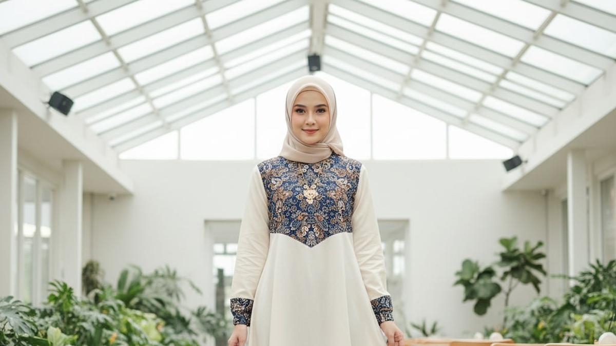 8 Model Baju Batik Syar’i Simple untuk Sehari-hari Tren 2025, Nyaman ...