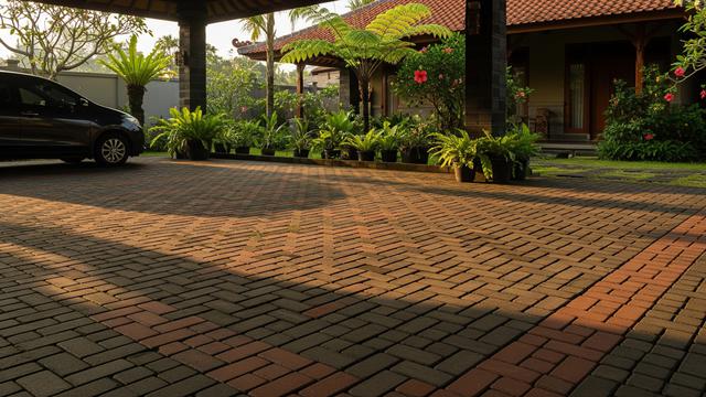 10 Pola Paving Block Estetik untuk Carport Rumah, Material Kuat dan ...