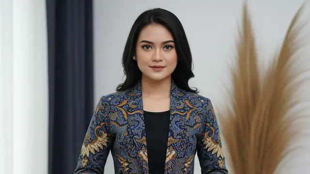 9 Model Blazer Batik Kekinian, Stylish Dari Crop hingga Long Outer ...