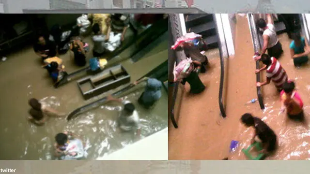 Basement Bekasi Hypermall Tenggelam, Banjir Disedot - News Liputan6.com