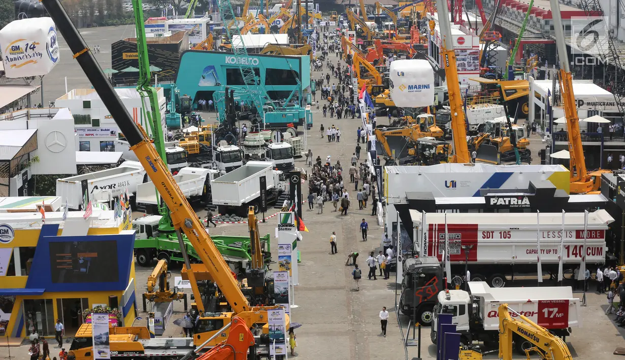 FOTO: 1.400 Perusahaan Ramaikan Pameran Alat Berat di JIExpo Kemayoran ...