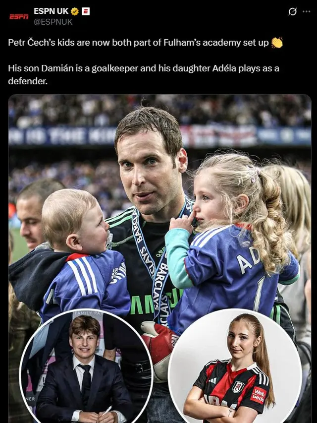 Peter Cech Pilih Fulham untuk Akademi Kedua Anaknya, Bukan Chelsea atau ...