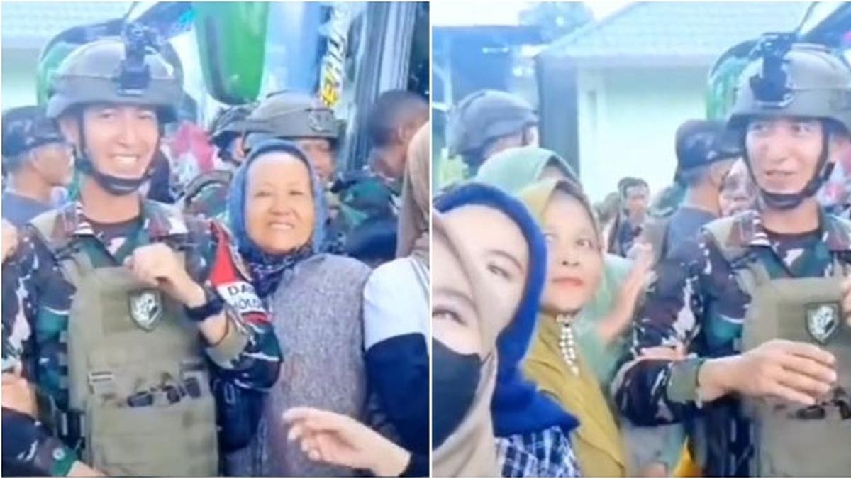 6 Potret Lettu Fardhana Diserbu Emak-Emak Minta Foto Bareng, Mendadak ...