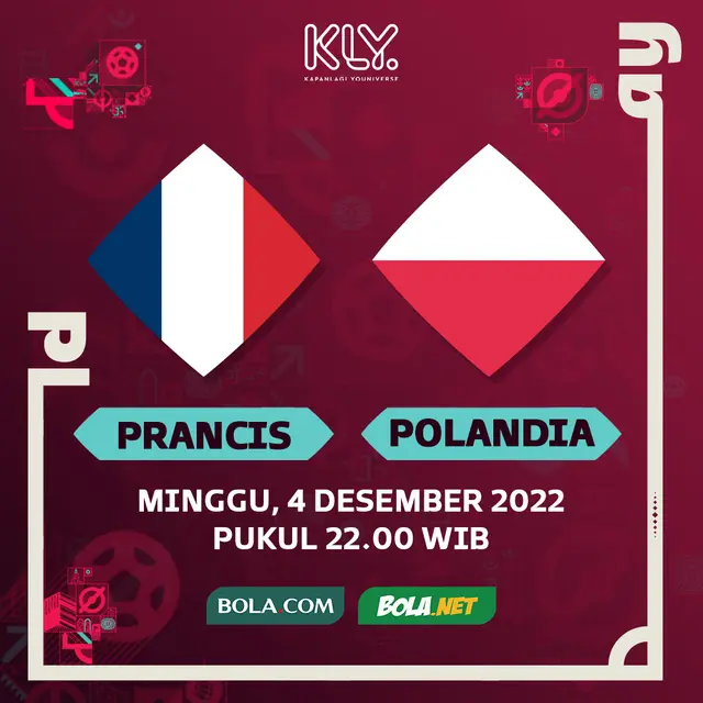 Link Live streaming Piala Dunia 2022, Prancis Vs Polandia: Saksikan di SCTV, Indosiar, Vidio ...