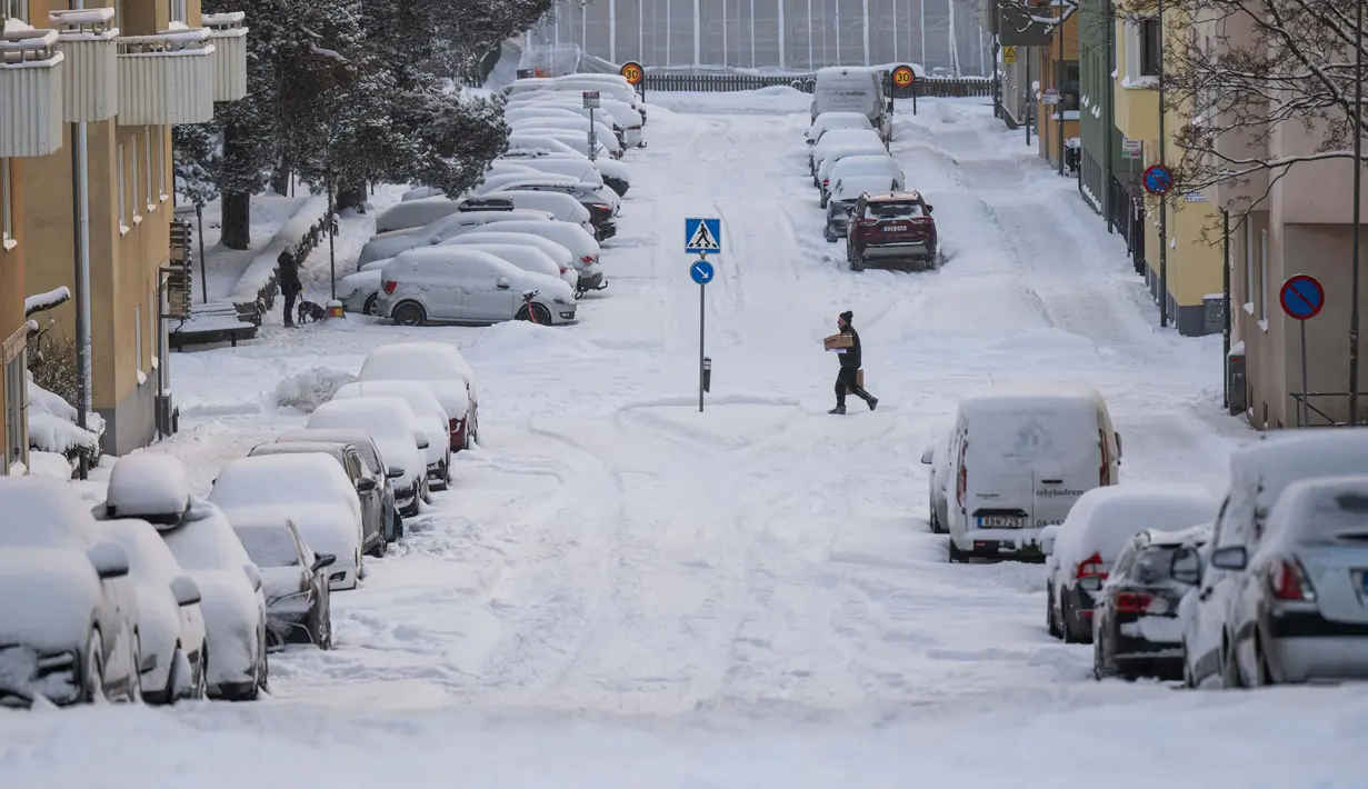 Potret Swedia saat Suhu Dingin Ekstrem Minus 44,6 Derajat Celcius ...