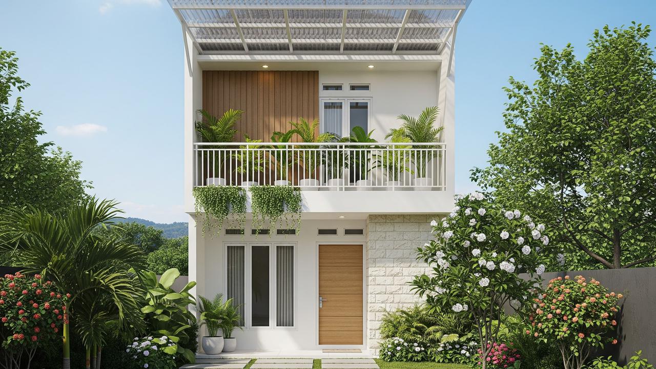 7 Desain Tampak Depan Rumah Mungil dengan Balkon Mini, Panduan untuk ...