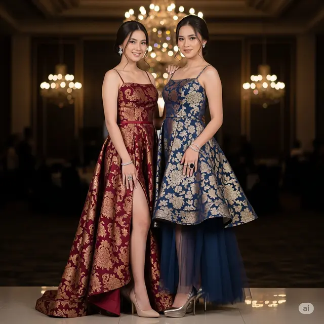10 Inspirasi Gaun Brokat Formal Mewah Model A-Line, Tampil Elegan ...