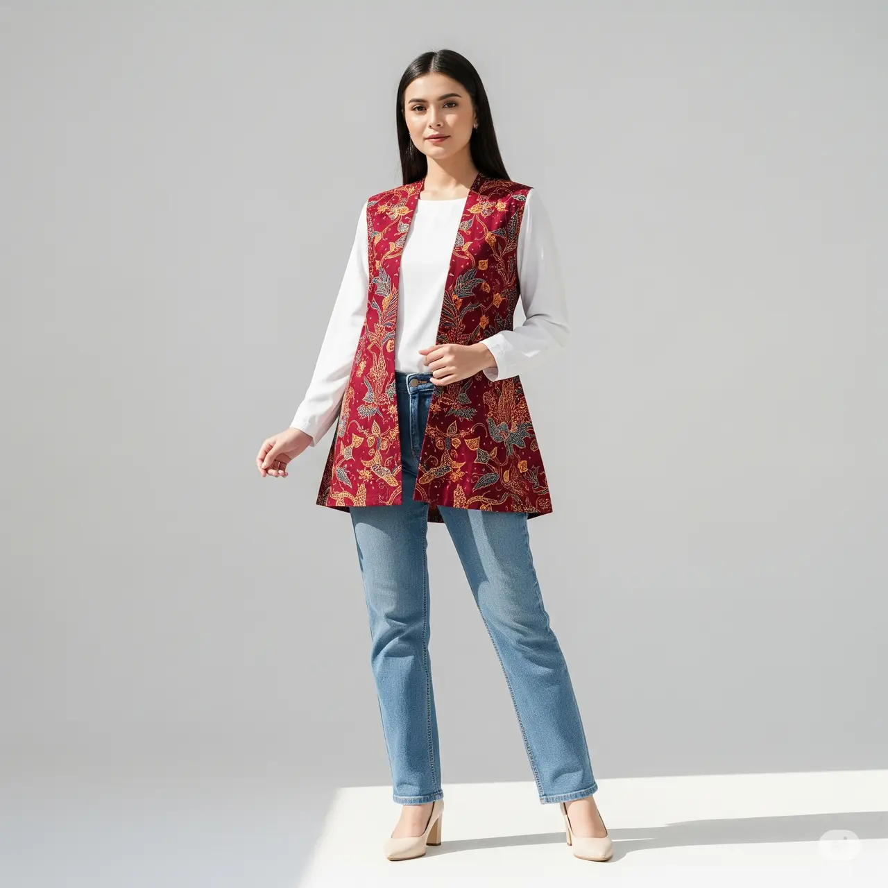 6 Model Vest Batik Wanita Modern Terbaru yang Wajib Anda Miliki - Hot ...