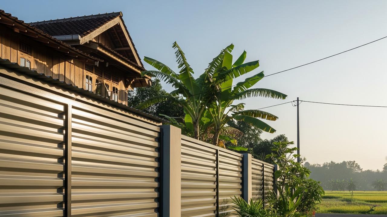 7 Model Pagar Rumah dari Seng yang Minimalis dan Estetik di Kampung