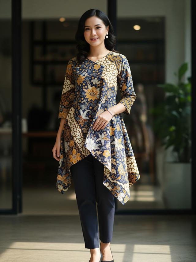 9 Model Atasan Batik Wanita Cocok untuk Acara Formal dan Informal ...